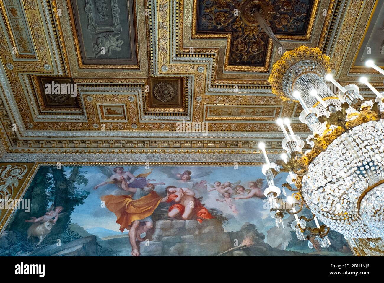 Rome, Italy -January 11, 2019: The vault of the Alessandro gallery in ...