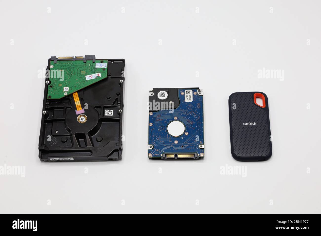 Hard disk isolated on a white background. Computer HDD Hard Disk Drive ...