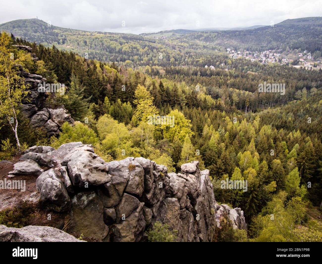 Zittau mountains, Oybin, on the Toepfer mountain saxony Stock Photo - Alamy