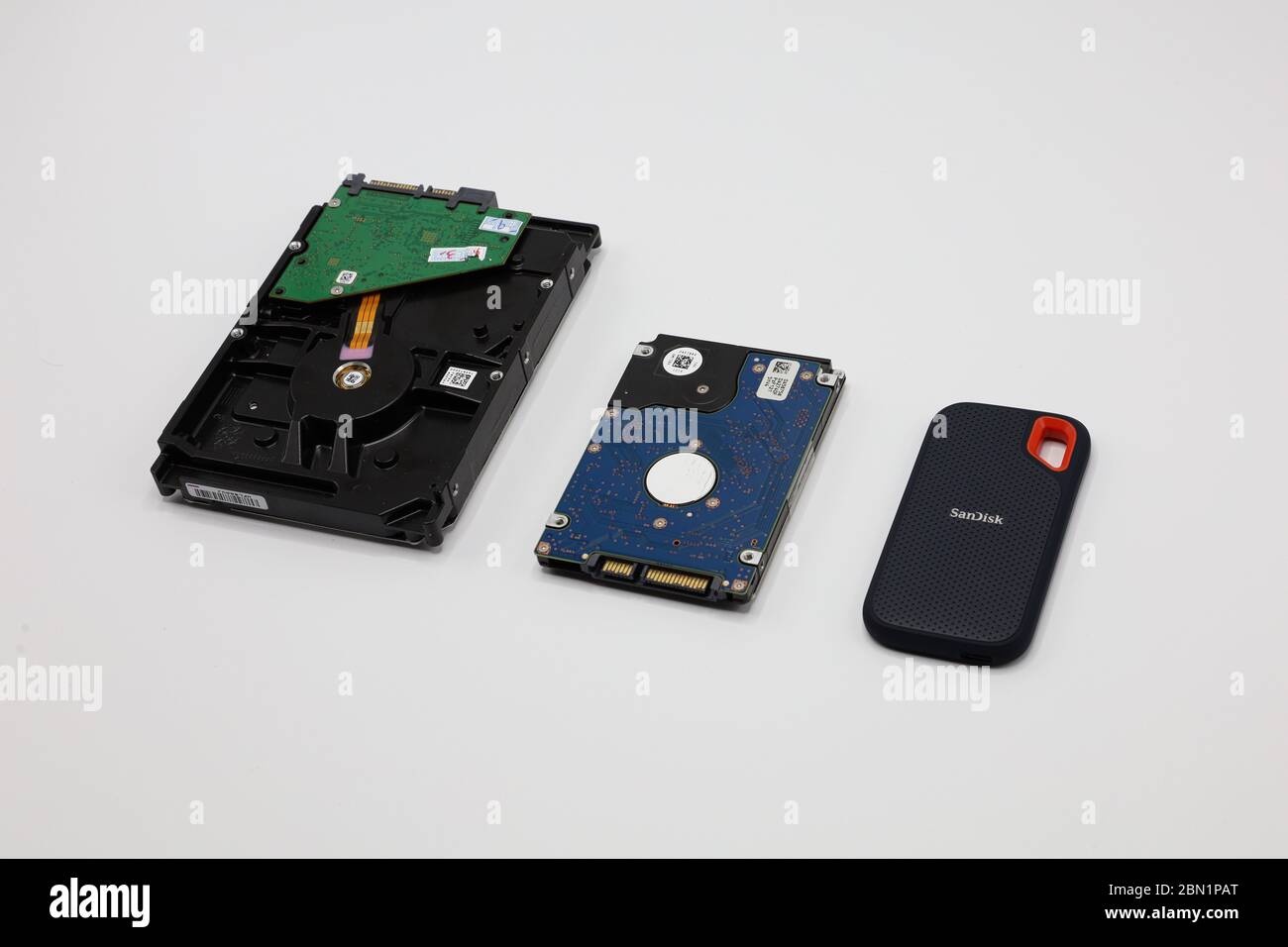 Hard disk isolated on a white background. Computer HDD Hard Disk Drive. Computer Storage Memory ...