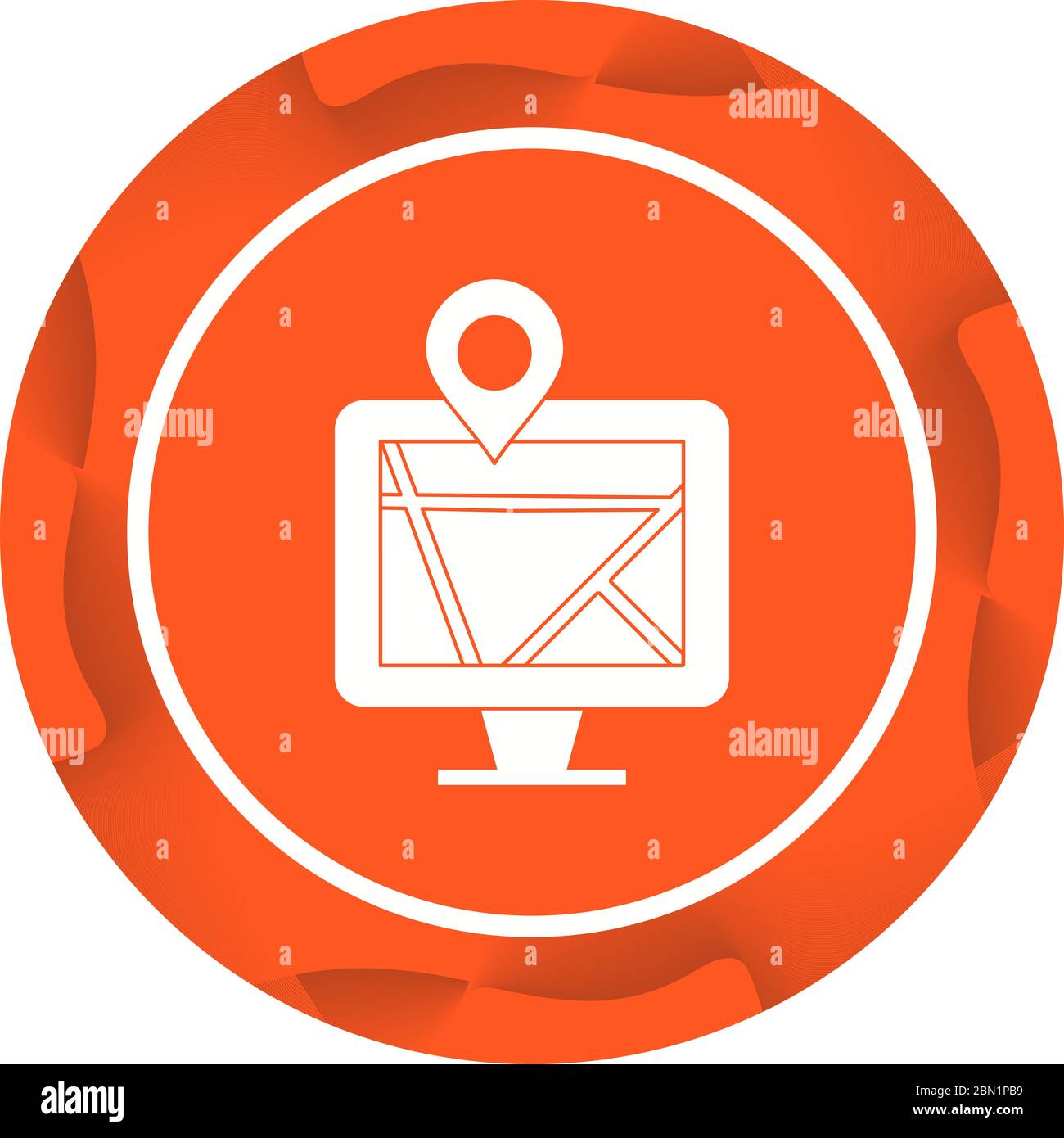 Beautiful Maps on computer Vector Glyph icon Stock Vector Image & Art ...