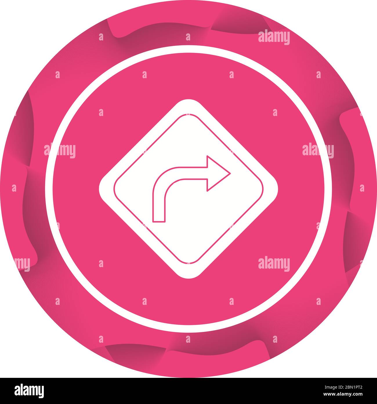 Beautiful Right turn ahead Vector Glyph icon Stock Vector Image & Art ...