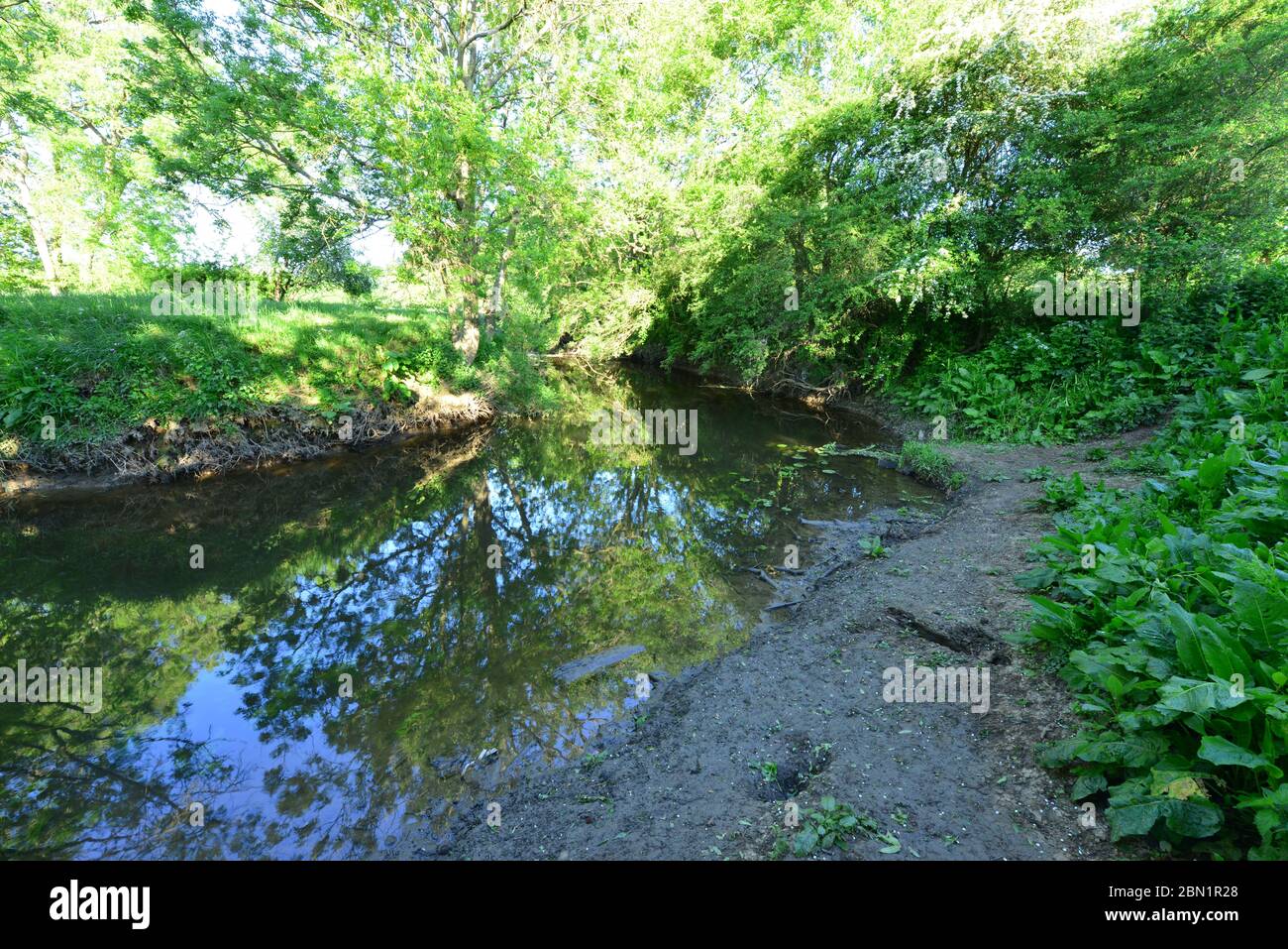 The River Mole in May in Horley in Surrey Stock Photo - Alamy