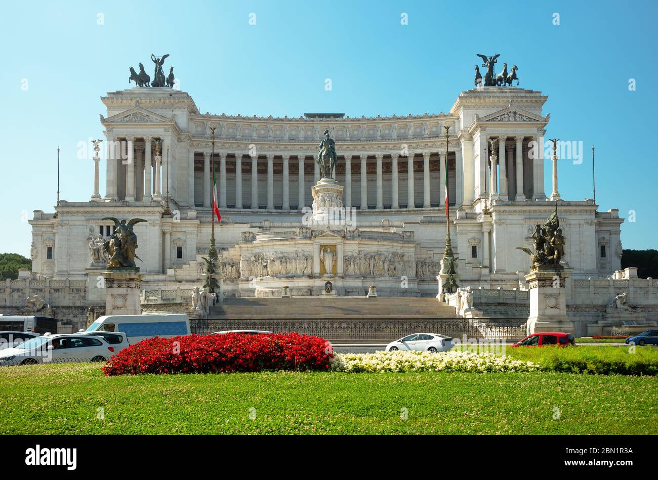 Italy, Rome,view of the Vittoriano, Altar Of The Fatherland Stock Photo ...