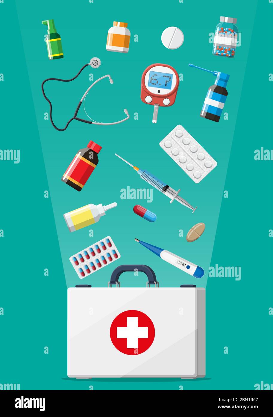 Glucometer stethoscope on medical Stock Vector Images - Alamy