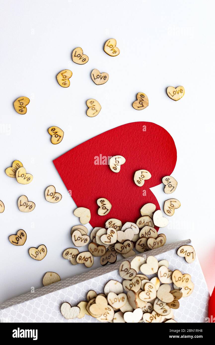 The romance Valentine heart composition Stock Photo - Alamy