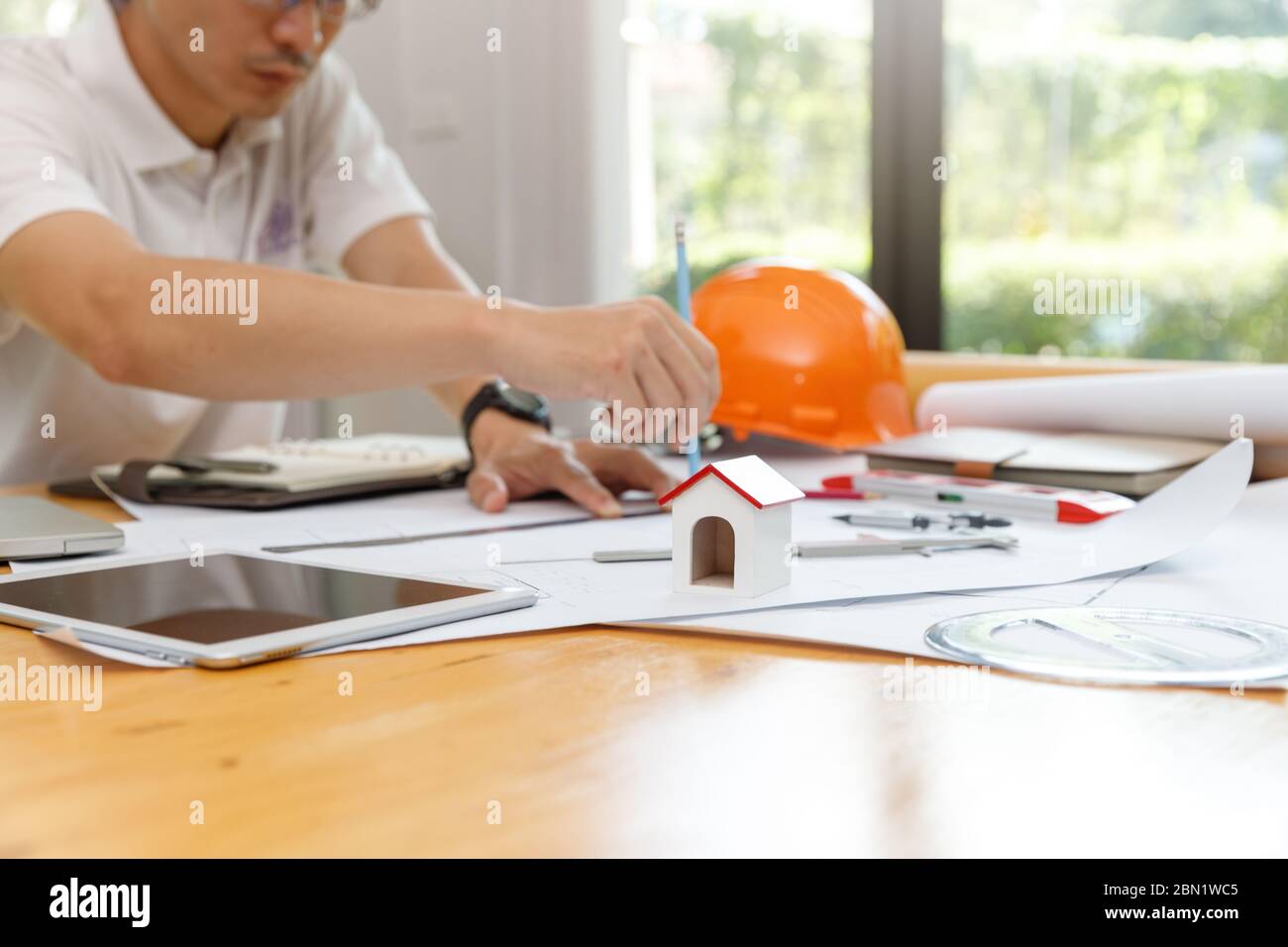 Engineer and Architect concept, Engineer Architects and Interior ...