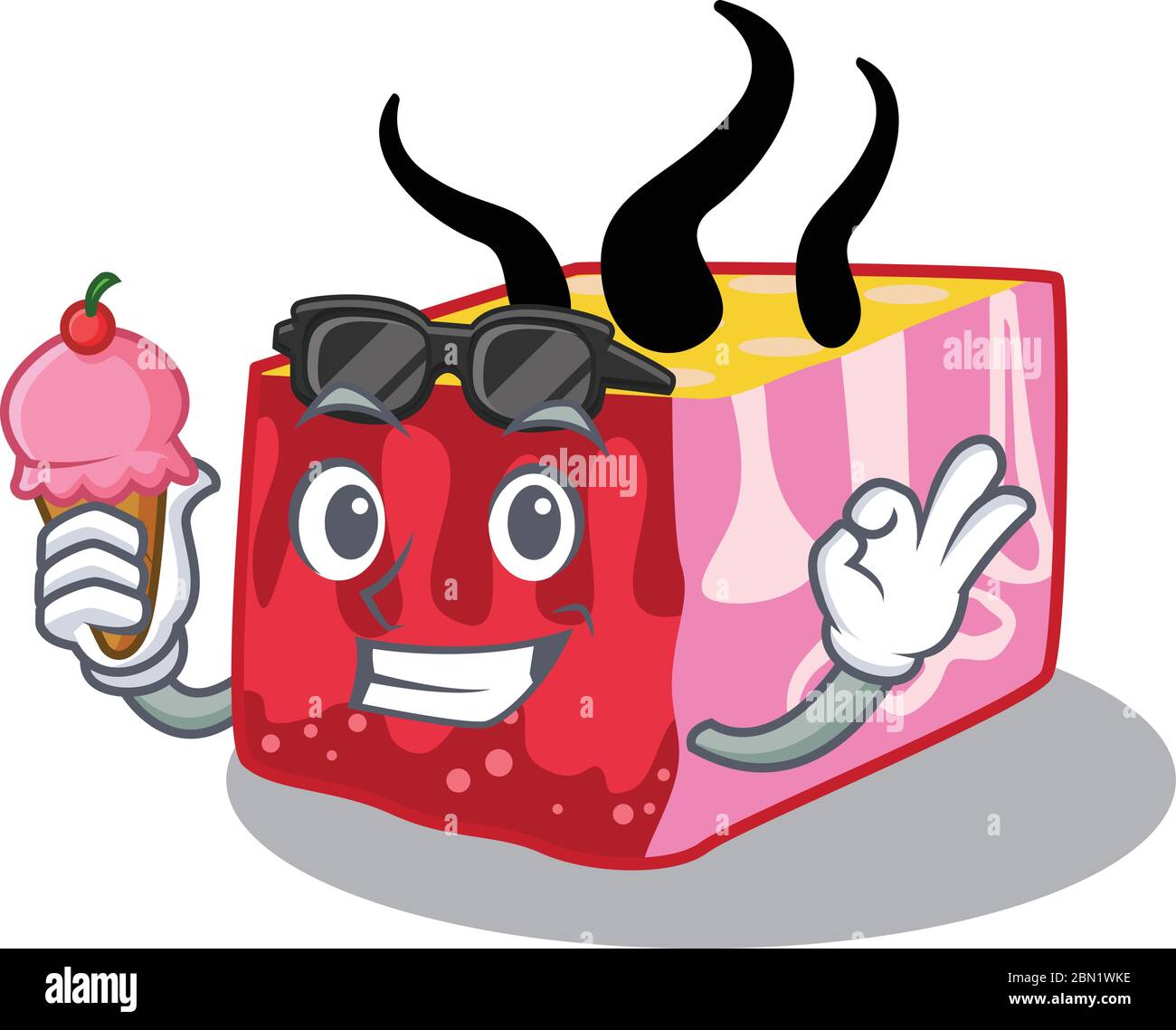 Cartoon design concept of skin having an ice cream Stock Vector Image ...