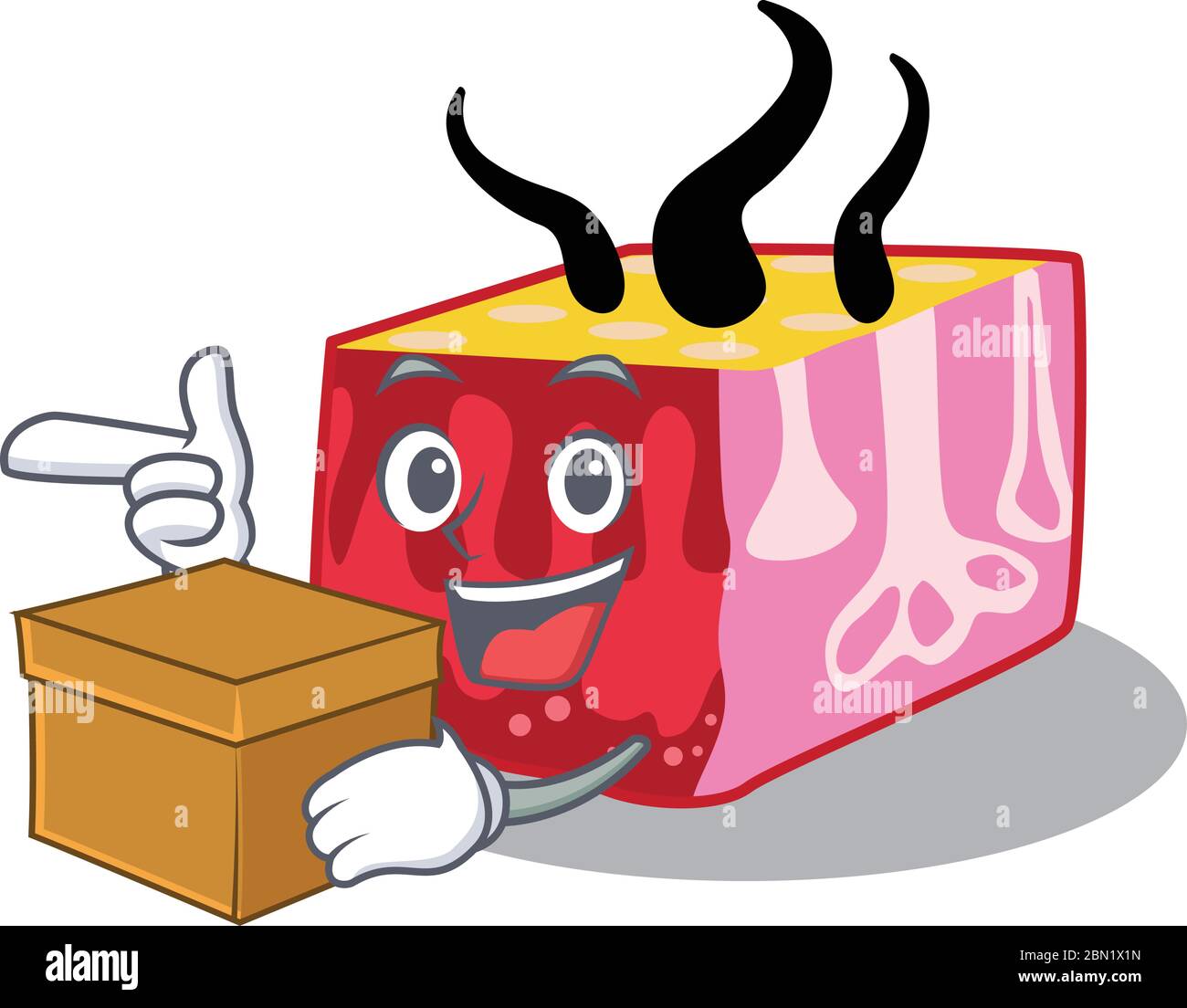 An picture of skin cartoon design concept holding a box Stock Vector ...