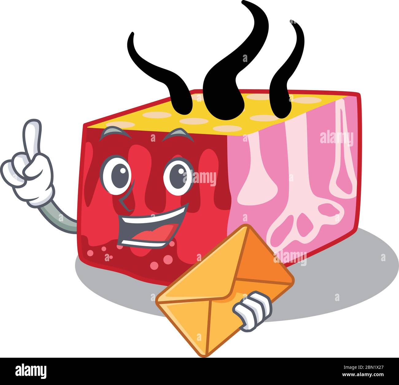 Happy skin mascot design concept with brown envelope Stock Vector Image ...