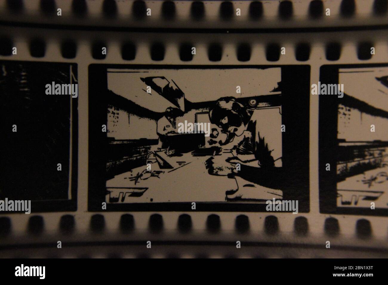 Fine 70s vintage contact print black and white extreme photography of ...