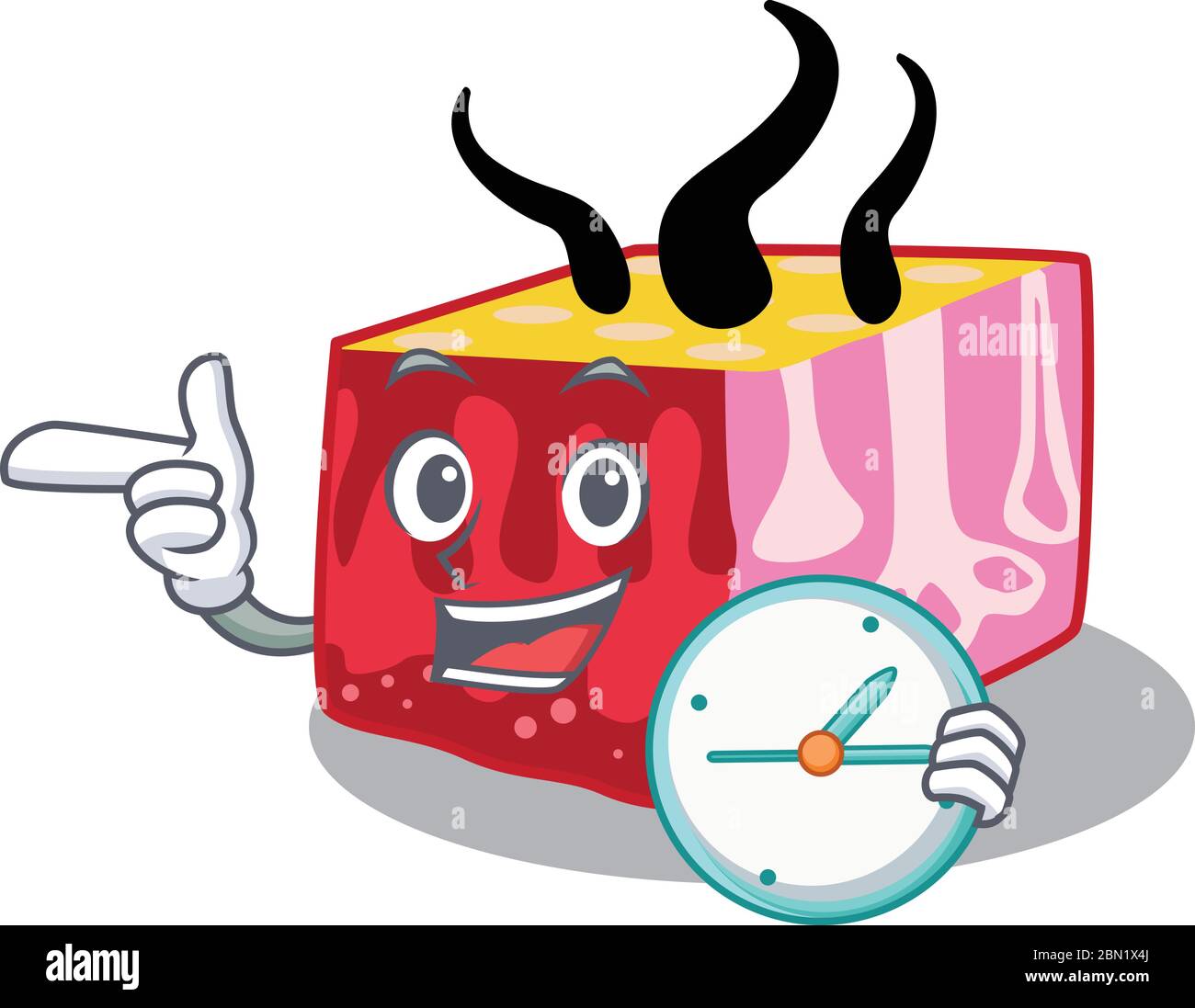 Skin mascot design concept smiling with clock Stock Vector Image & Art ...