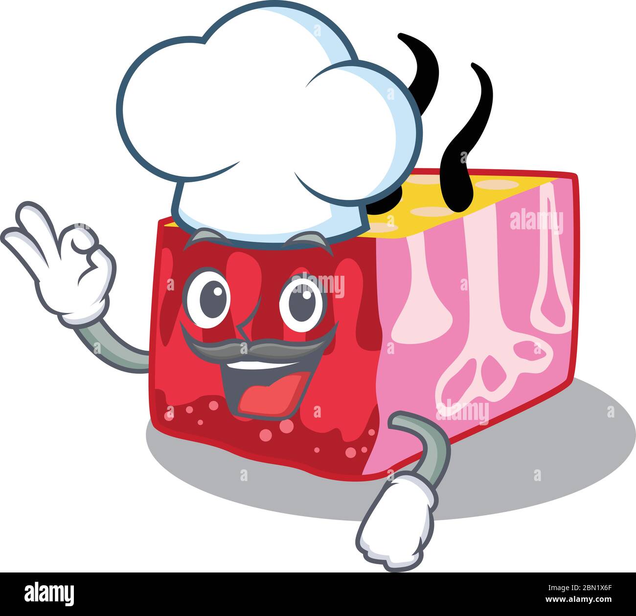 Skin chef cartoon design style wearing white hat Stock Vector Image ...