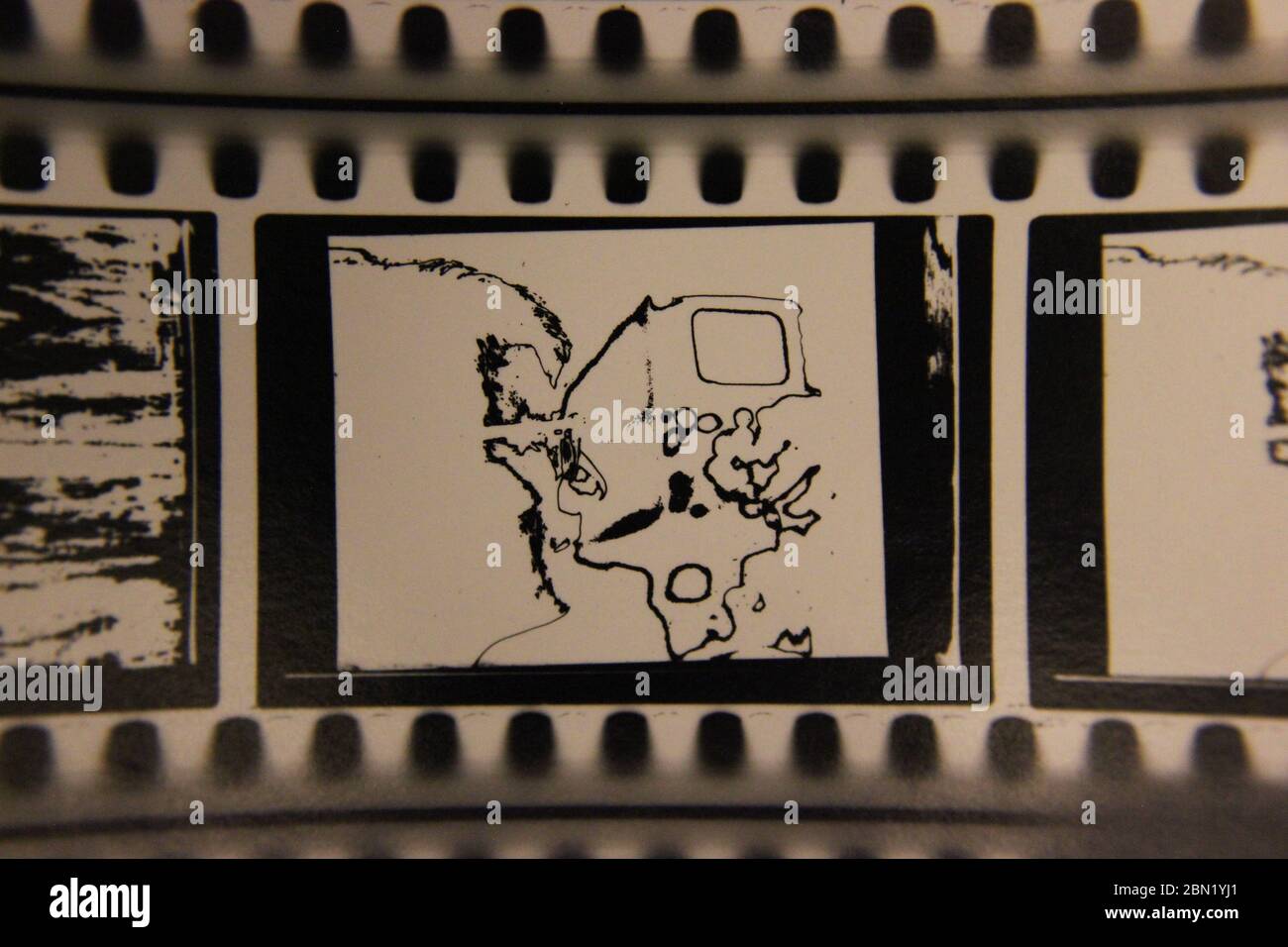 Fine 70s vintage contact print black and white extreme photography of a ...