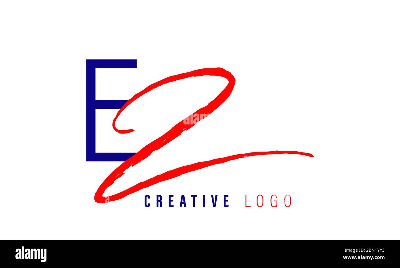 Abstract letter EZ logo. This logo icon incorporate with abstract shape ...