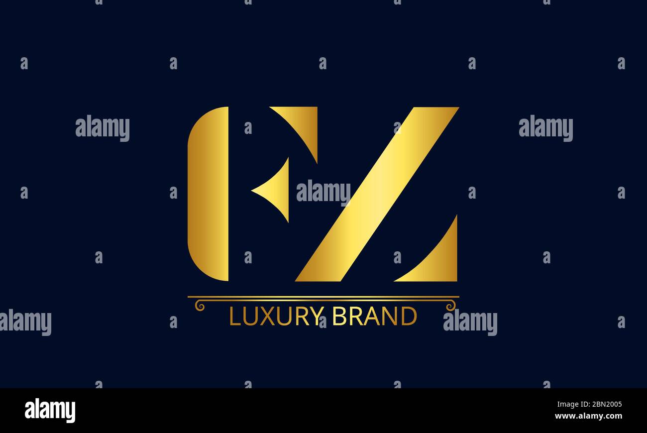 Abstract letter EZ logo. This logo icon incorporate with abstract shape ...