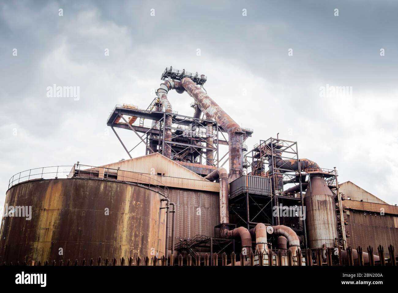 Abandoned steelworks at Redcar, North Yorkshire, UK Stock Photo - Alamy