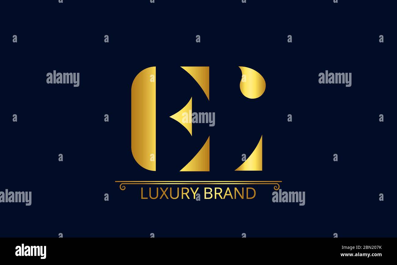 CE or EC. Monogram of Two letters C&E. Luxury, simple, minimal and ...