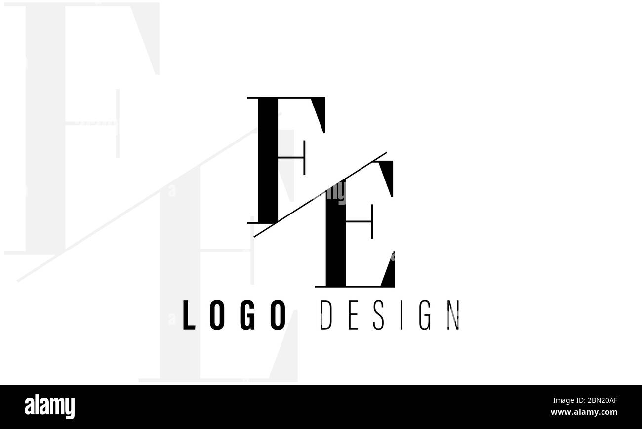 EE Monogram Logo / EE Negative Spaces Logo / E in E Logo Stock Vector ...