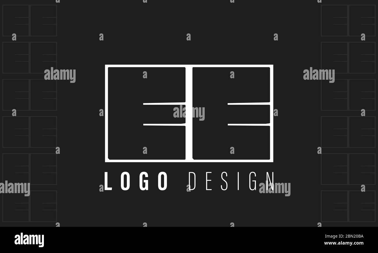 EE Monogram Logo / EE Negative Spaces Logo / E in E Logo Stock Vector ...