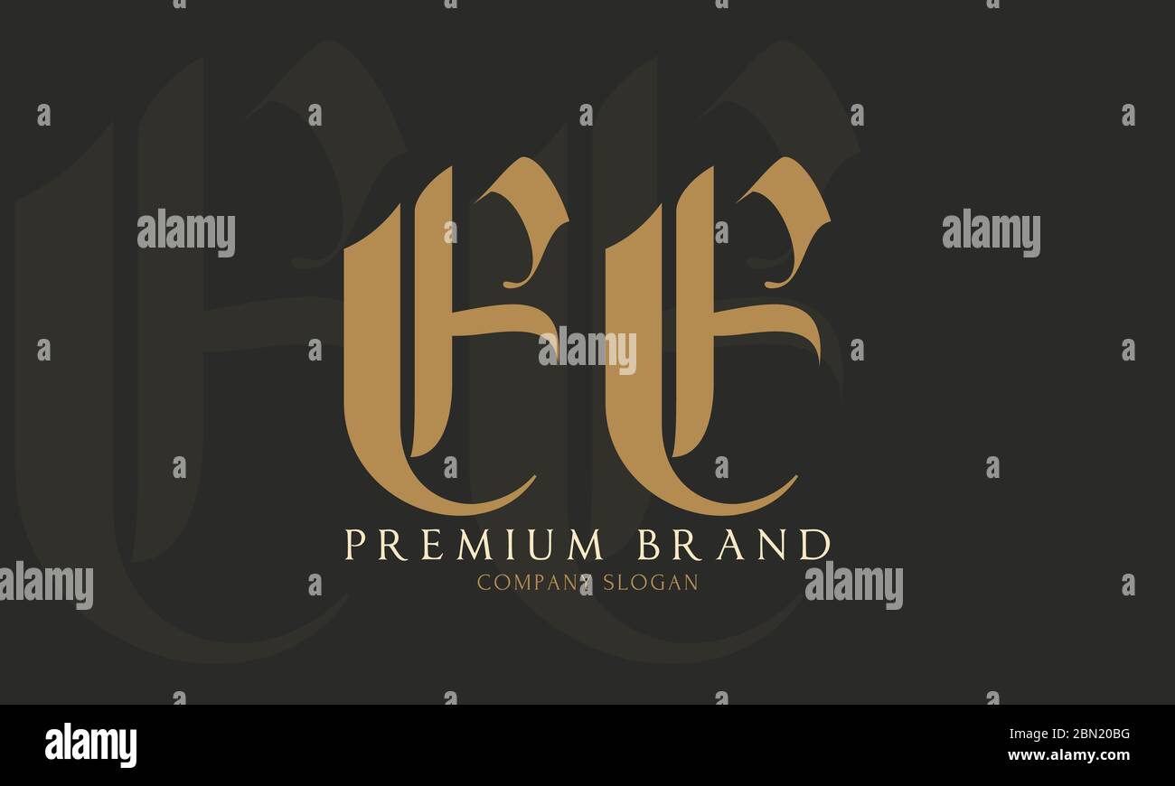 EE Monogram Logo / EE Negative Spaces Logo / E in E Logo Stock Vector ...