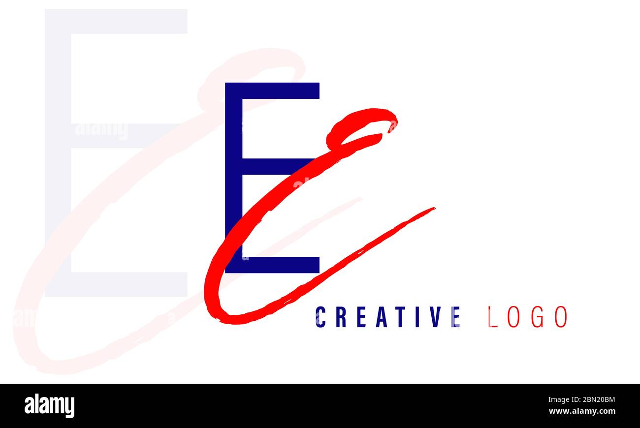 EE Monogram Logo / EE Negative Spaces Logo / E in E Logo Stock Vector ...