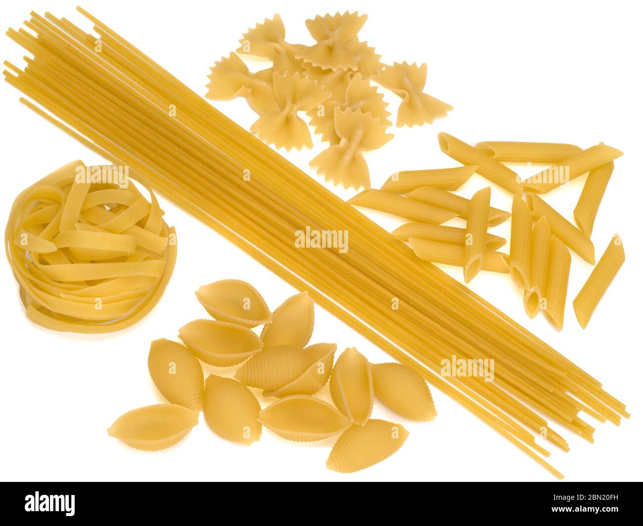 Different uncooked color pasta Cut Out Stock Images & Pictures - Alamy