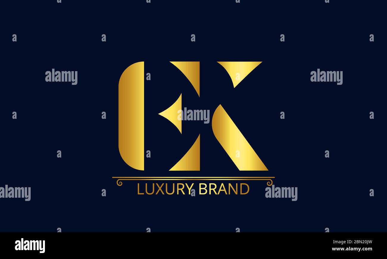 Initial based clean and minimal Logo. EK KE E K letter creative fonts ...