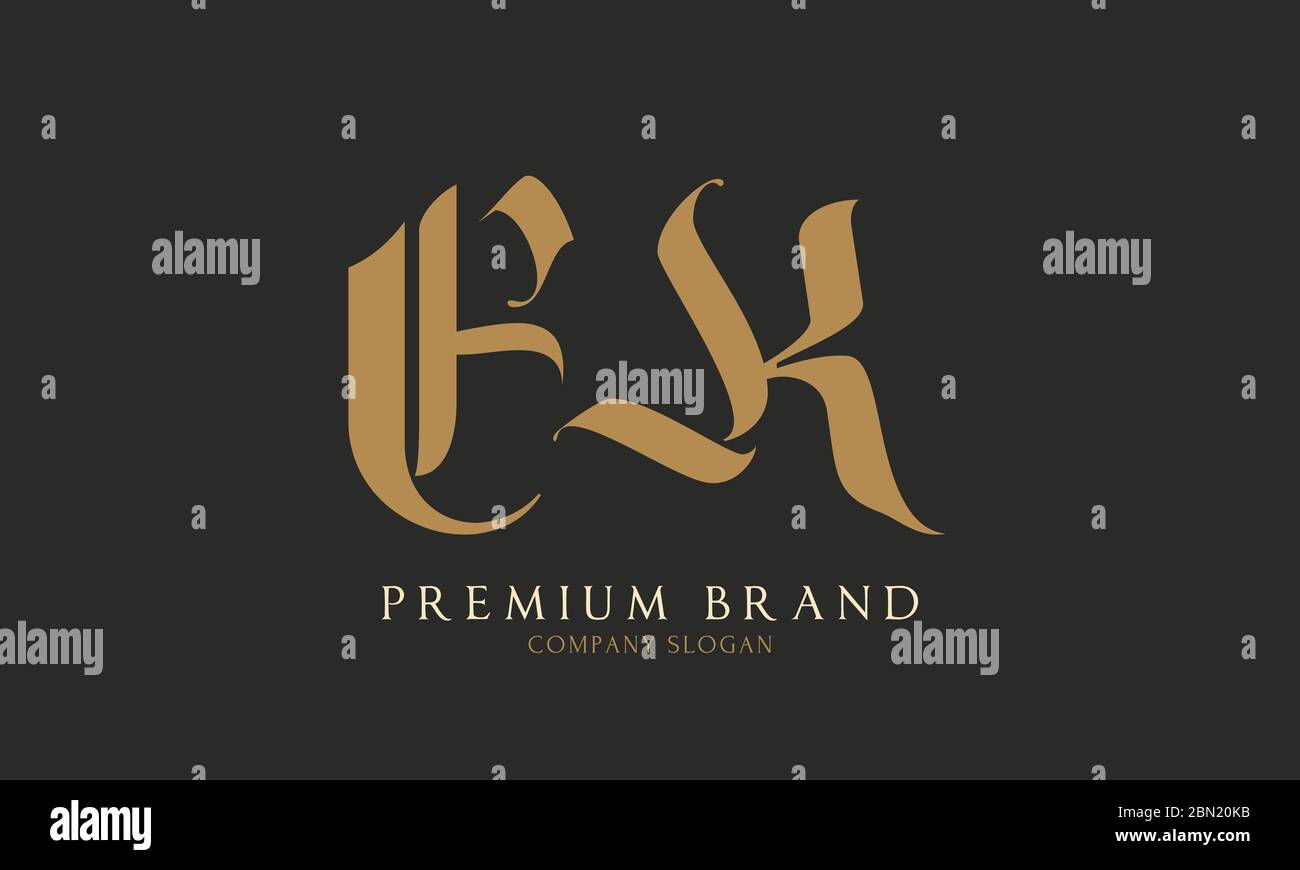 Initial based clean and minimal Logo. EK KE E K letter creative fonts ...