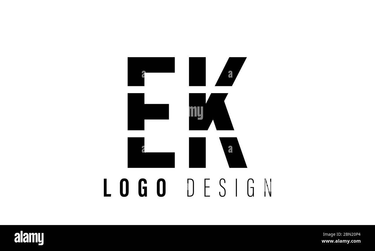 Initial based clean and minimal Logo. EK KE E K letter creative fonts ...