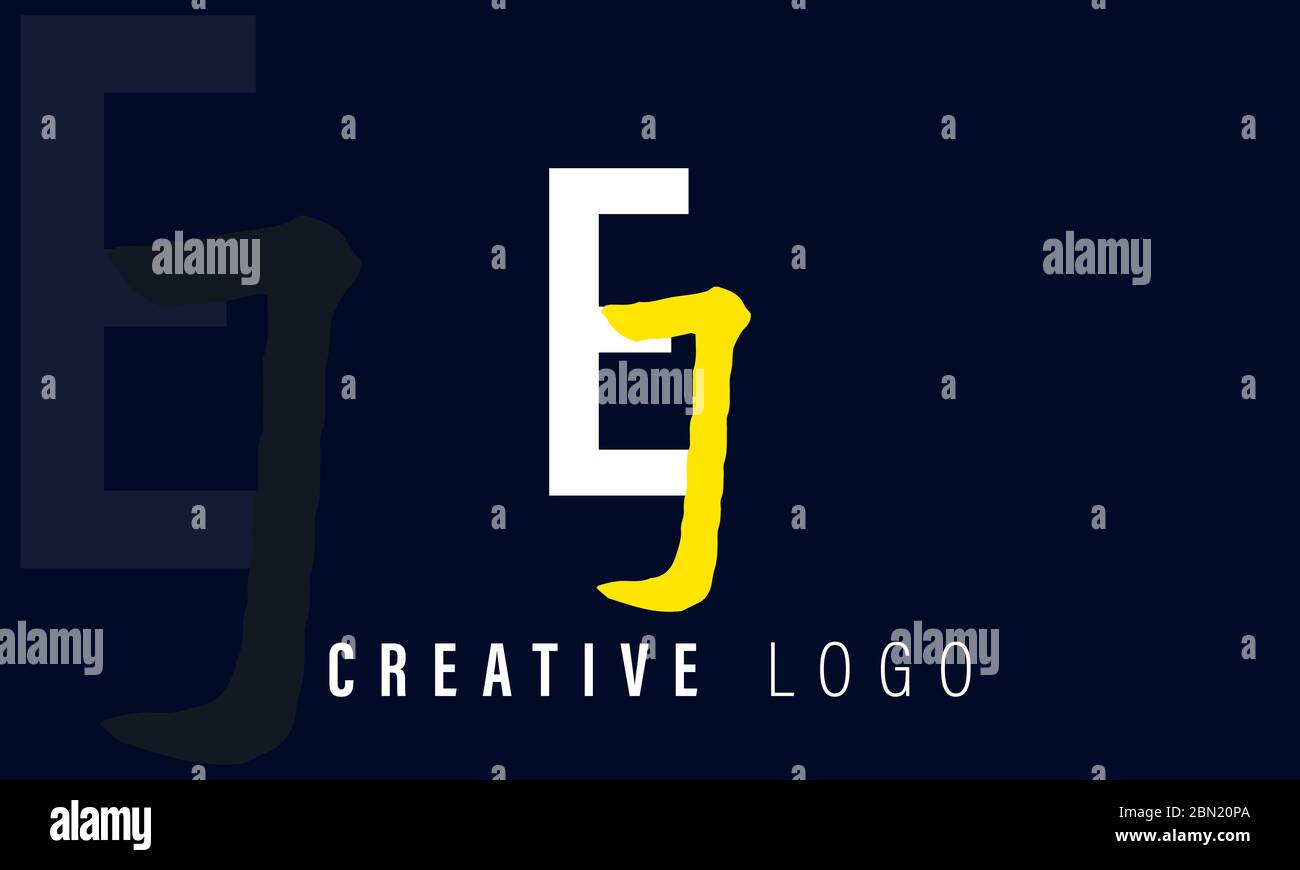 Initial based clean and minimal Logo. EJ JE E KJ letter creative fonts ...