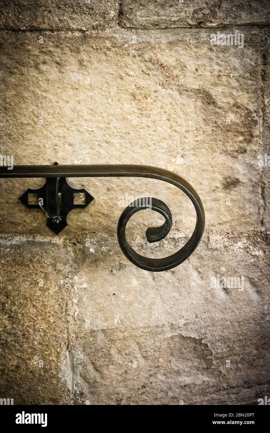 Wrought iron hand rail hi-res stock photography and images - Alamy