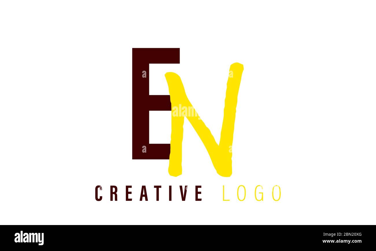 EN Letter Logo Design Template Vector Stock Vector Image & Art - Alamy