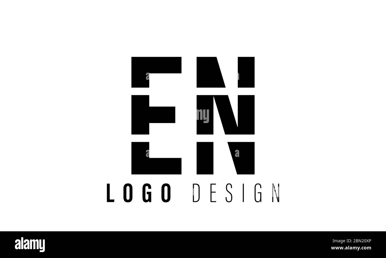 EN Letter Logo Design Template Vector Stock Vector Image & Art - Alamy