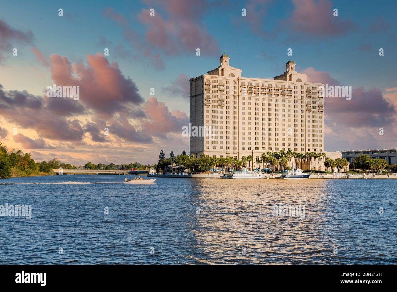 Hotel with Ferries Stock Photo - Alamy