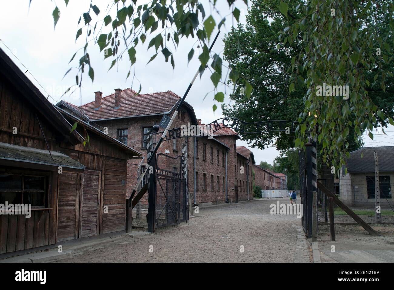 Main gate house auschwitz concentration hi-res stock photography and ...