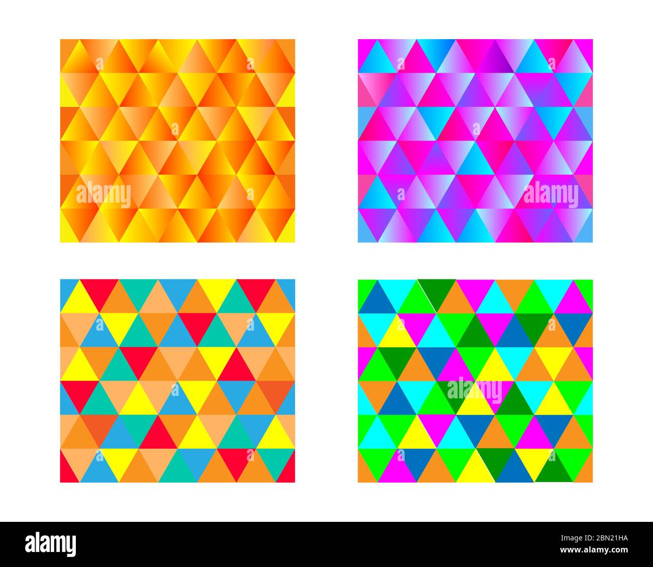 Abstract triangle seamless pattern full color free vector Stock Vector ...