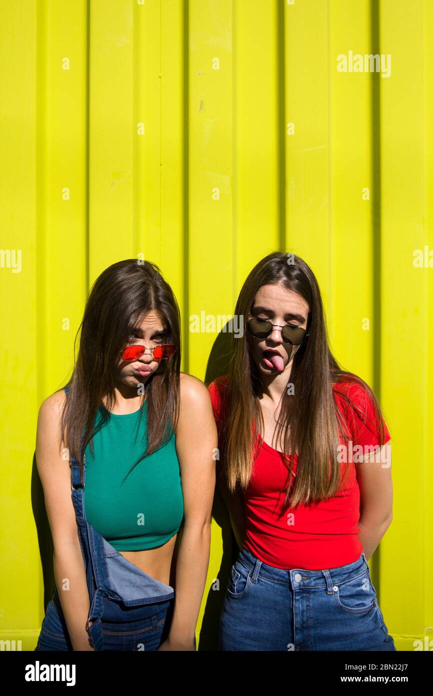 Two beautiful happy young hi-res stock photography and images - Alamy