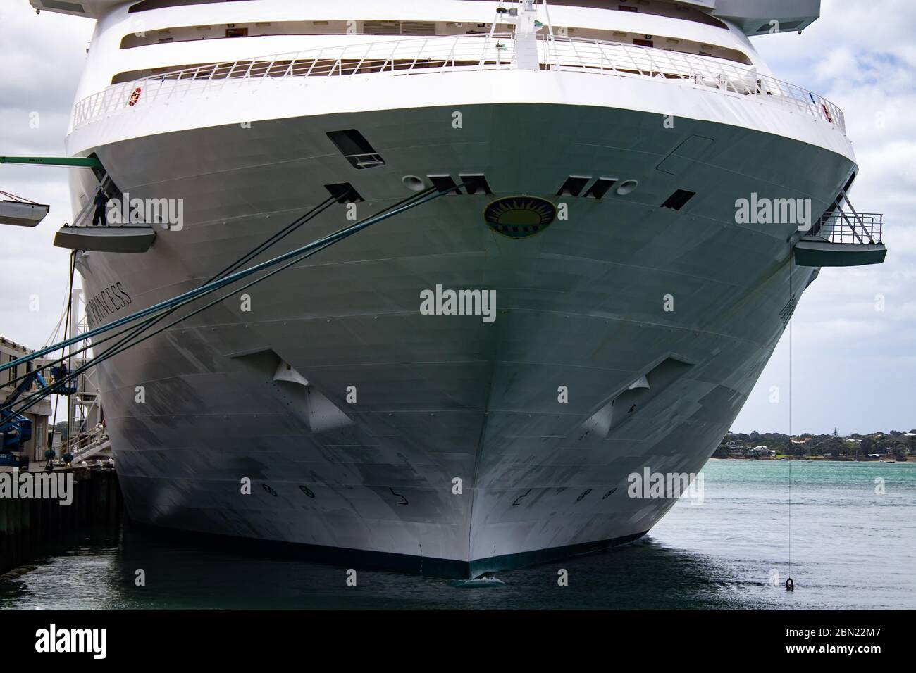 Dawn Princess cruise ship docked at Auckland Wharf Stock Photo - Alamy