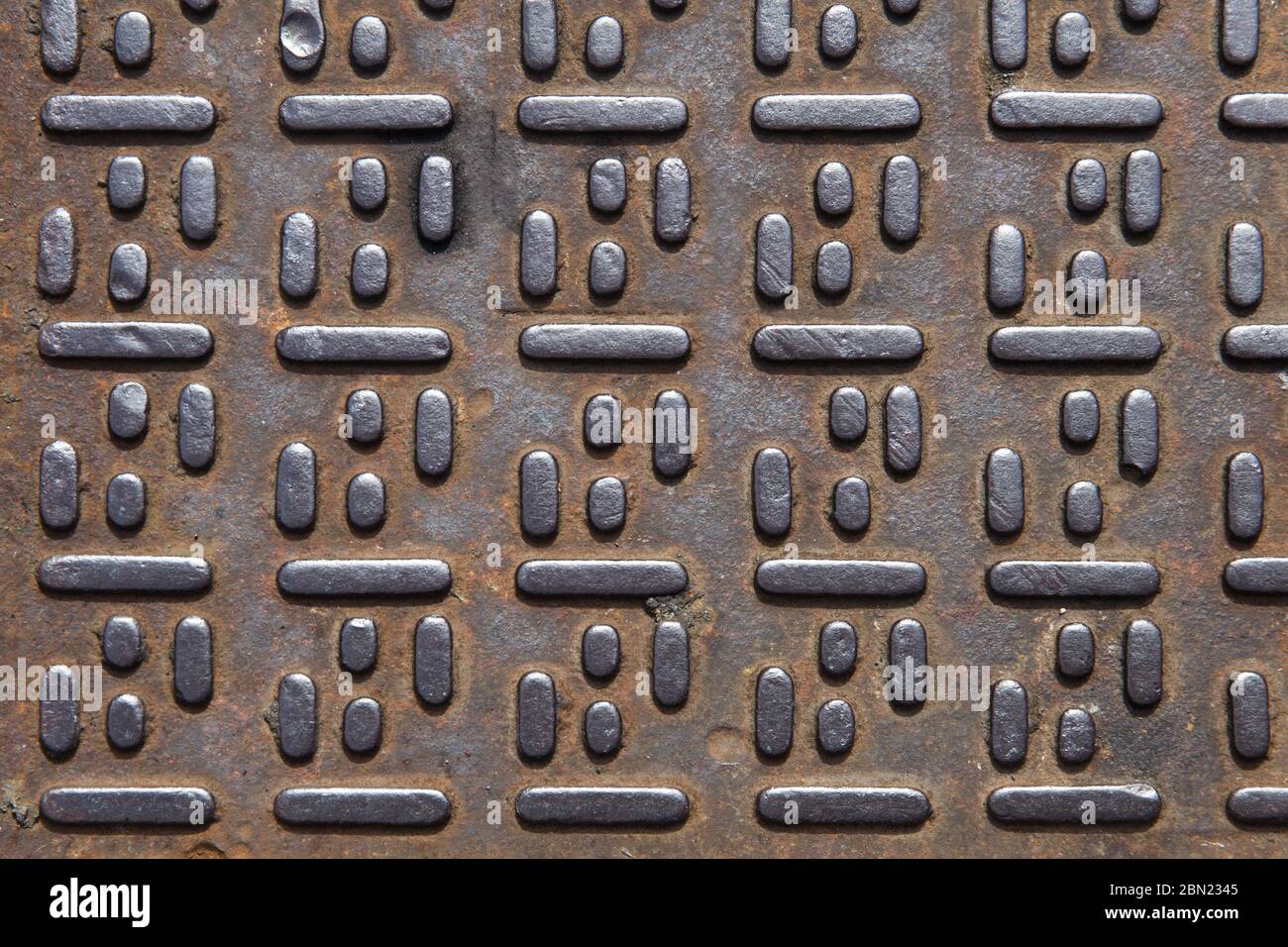 Detail of the manhole cover metallic backdrop Stock Photo - Alamy