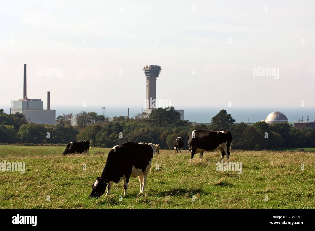 Sellafield nuclear reprocessing plant near village of Seascale; Cumbria ...