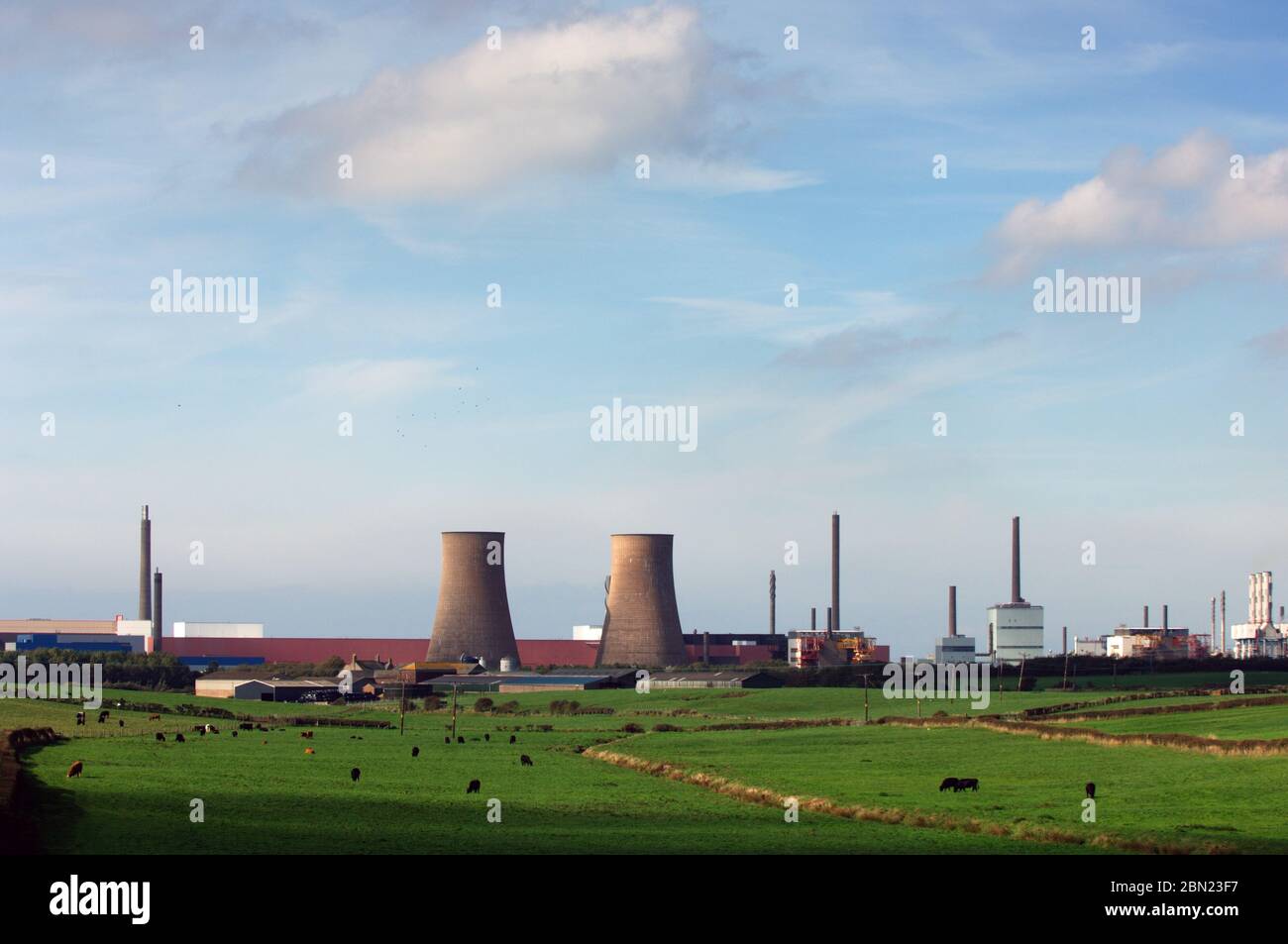 Sellafield nuclear reprocessing plant near village of Seascale; Cumbria ...