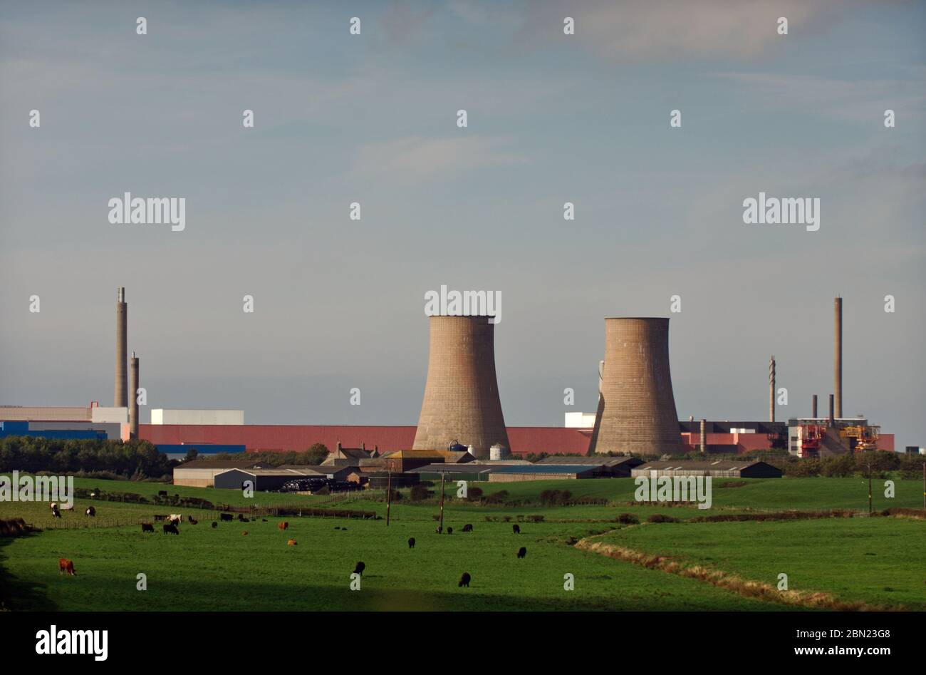 Sellafield nuclear reprocessing plant near village of Seascale; Cumbria ...