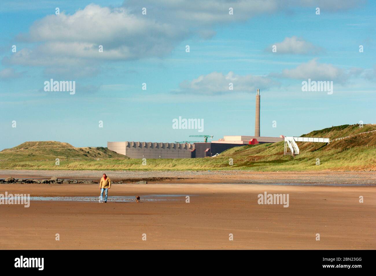 Sellafield nuclear reprocessing plant near village of Seascale; Cumbria ...