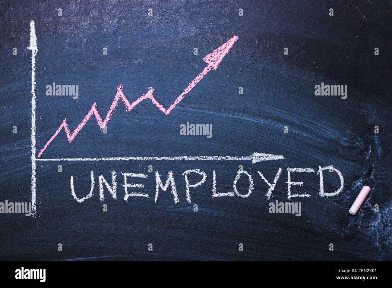 Word unemployed and unemployment schedule. Concept of hiring, new job ...
