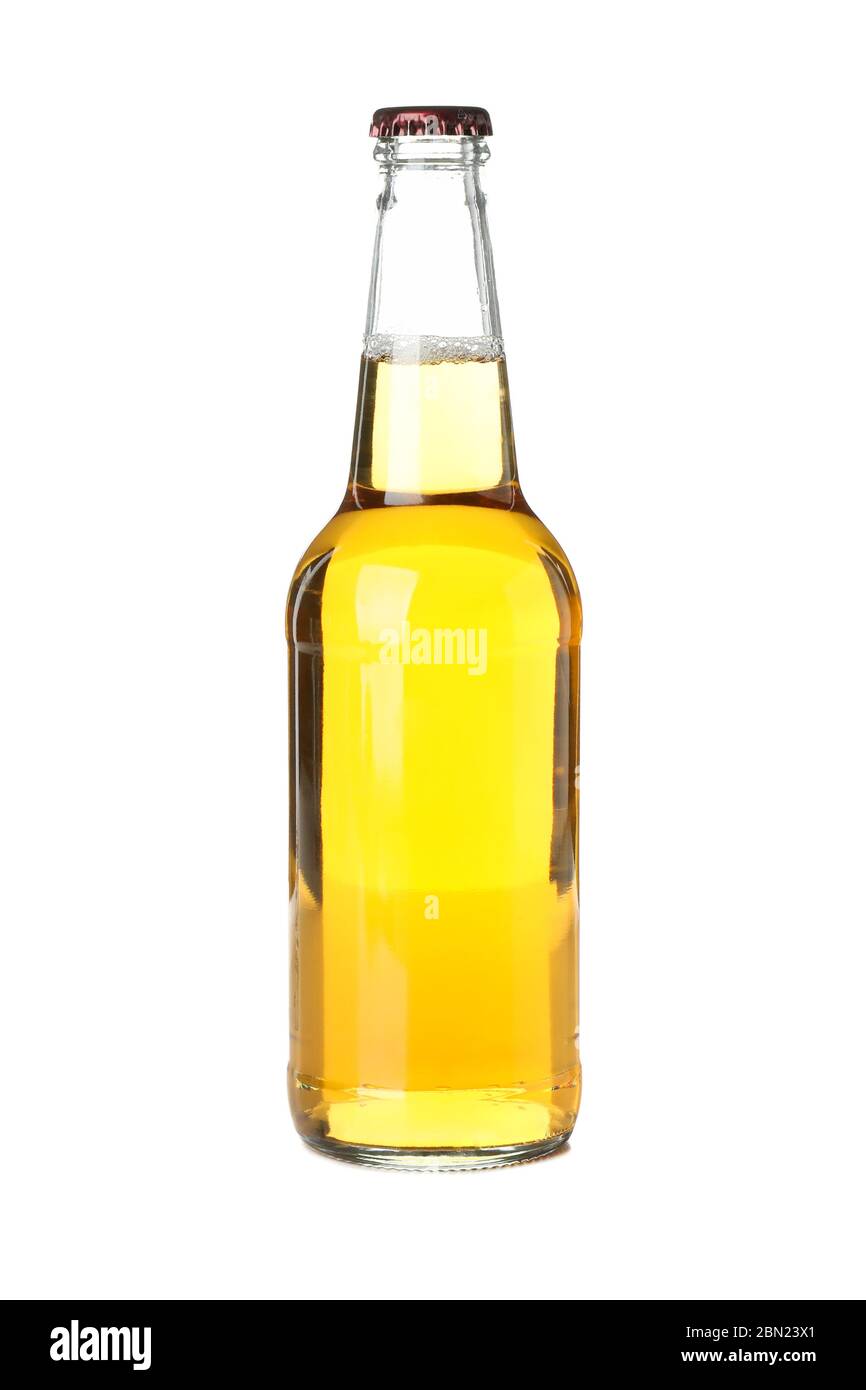 Blank bottle of apple cider isolated on white background Stock Photo ...