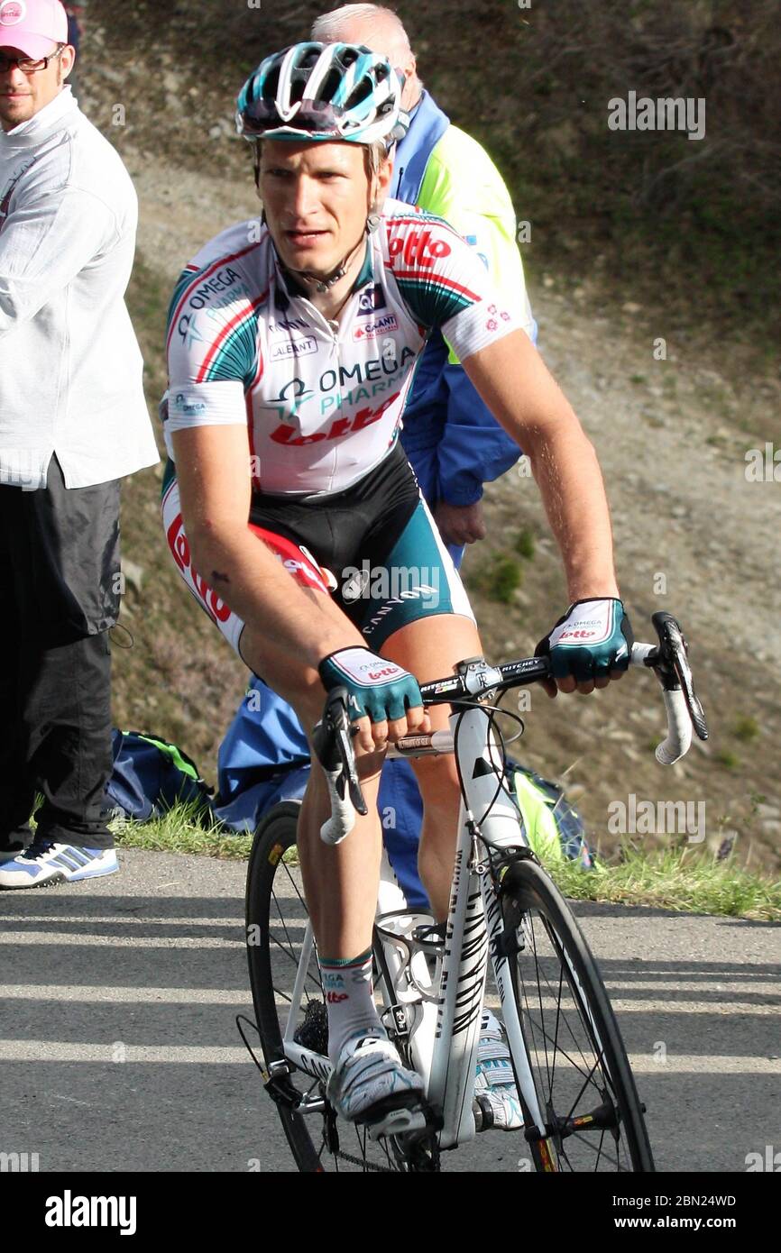 Sebastian Lang of Omega Pharma-Lotto During Tour d'Italie Mestre ...