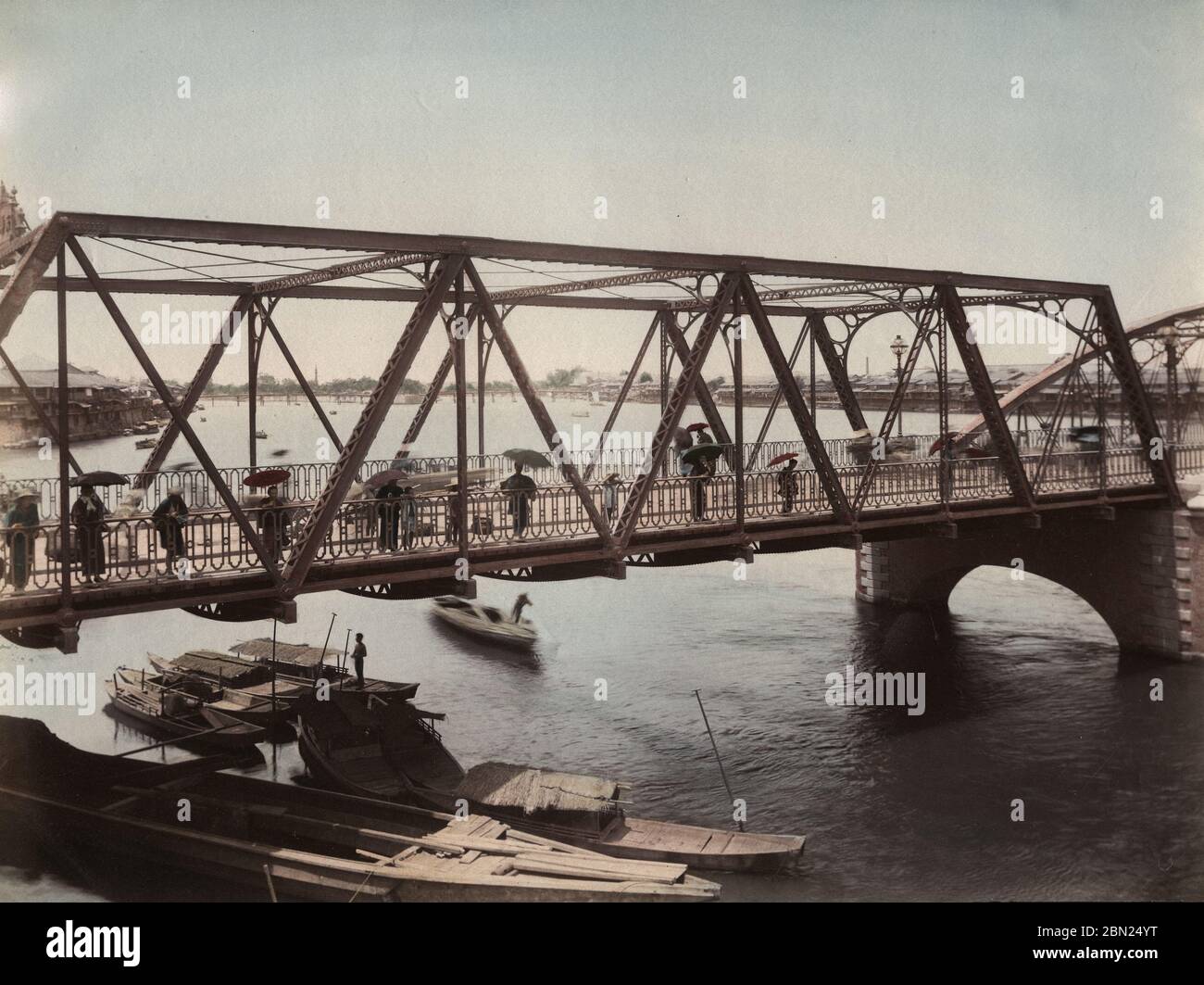 Tenjinbashi, steel bridge, Osaka, Japan Stock Photo - Alamy