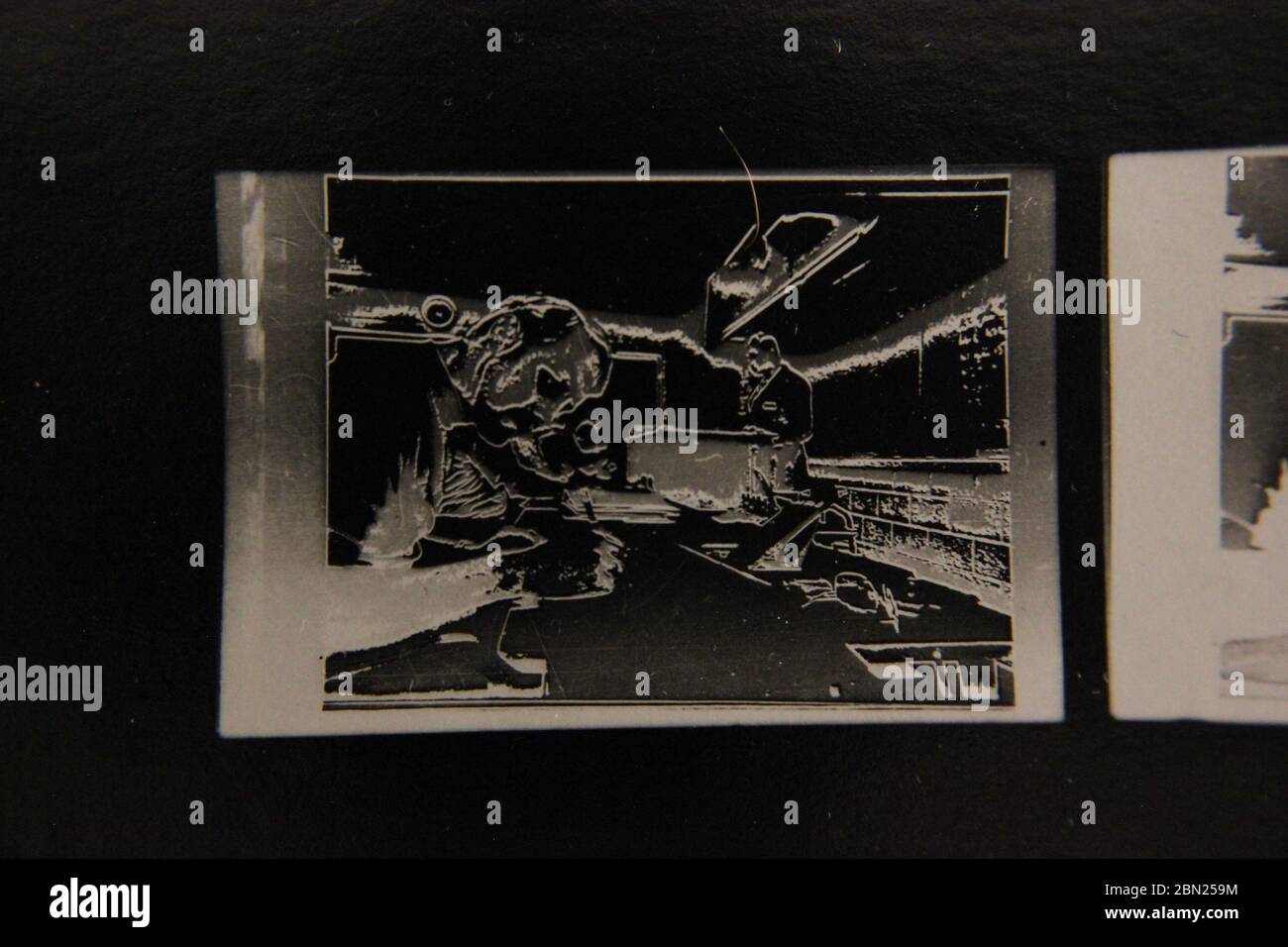 Fine 70s vintage contact print black and white extreme photography of ...