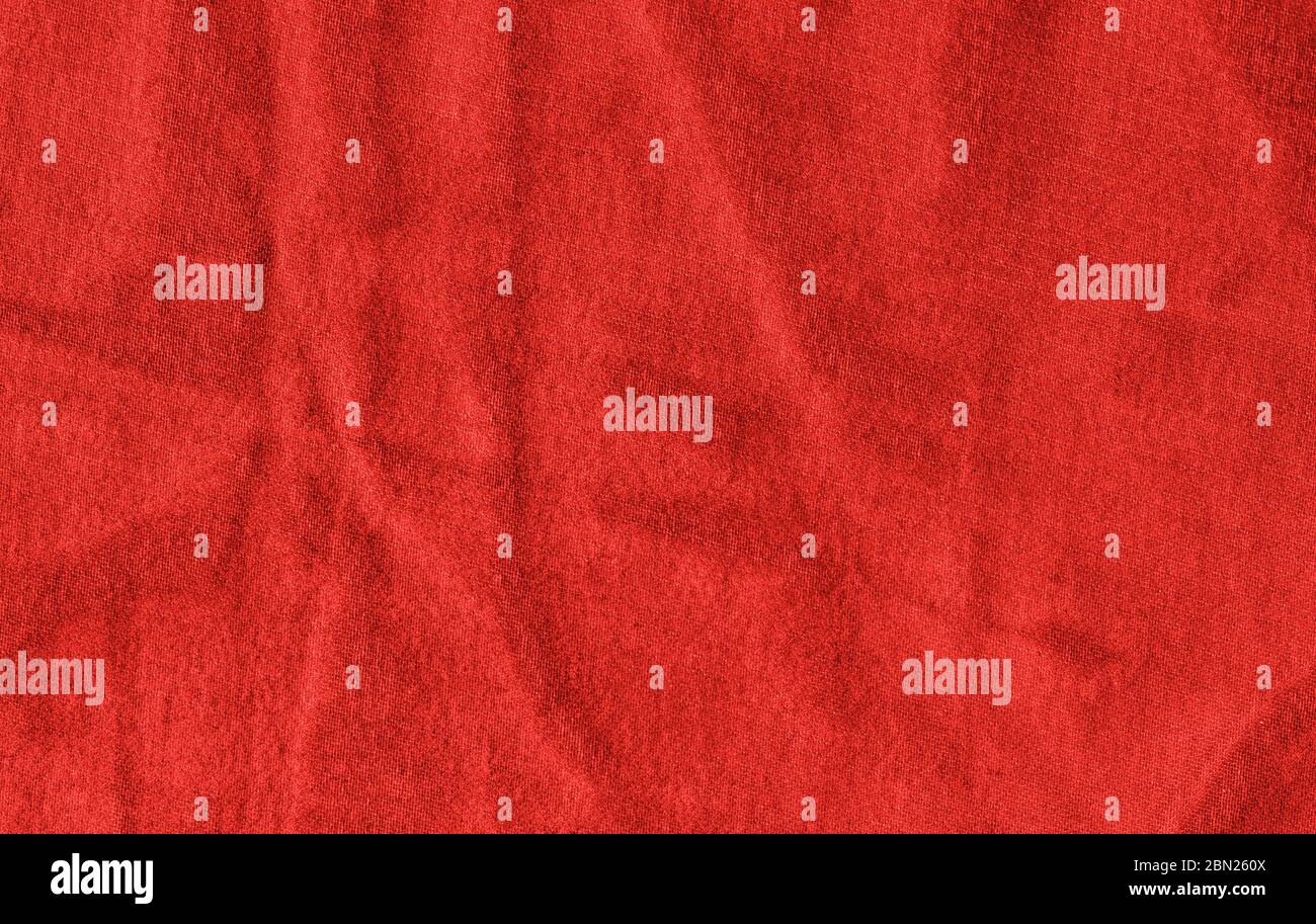 Bright red texture of binding fabric. Red textile background with ...